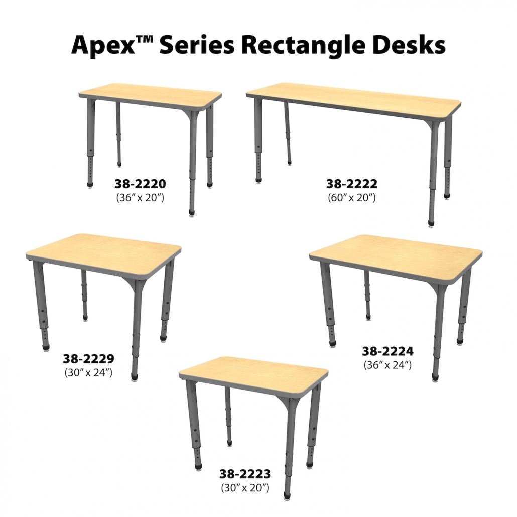 Apex™ Rectangle Student Desks - Marco