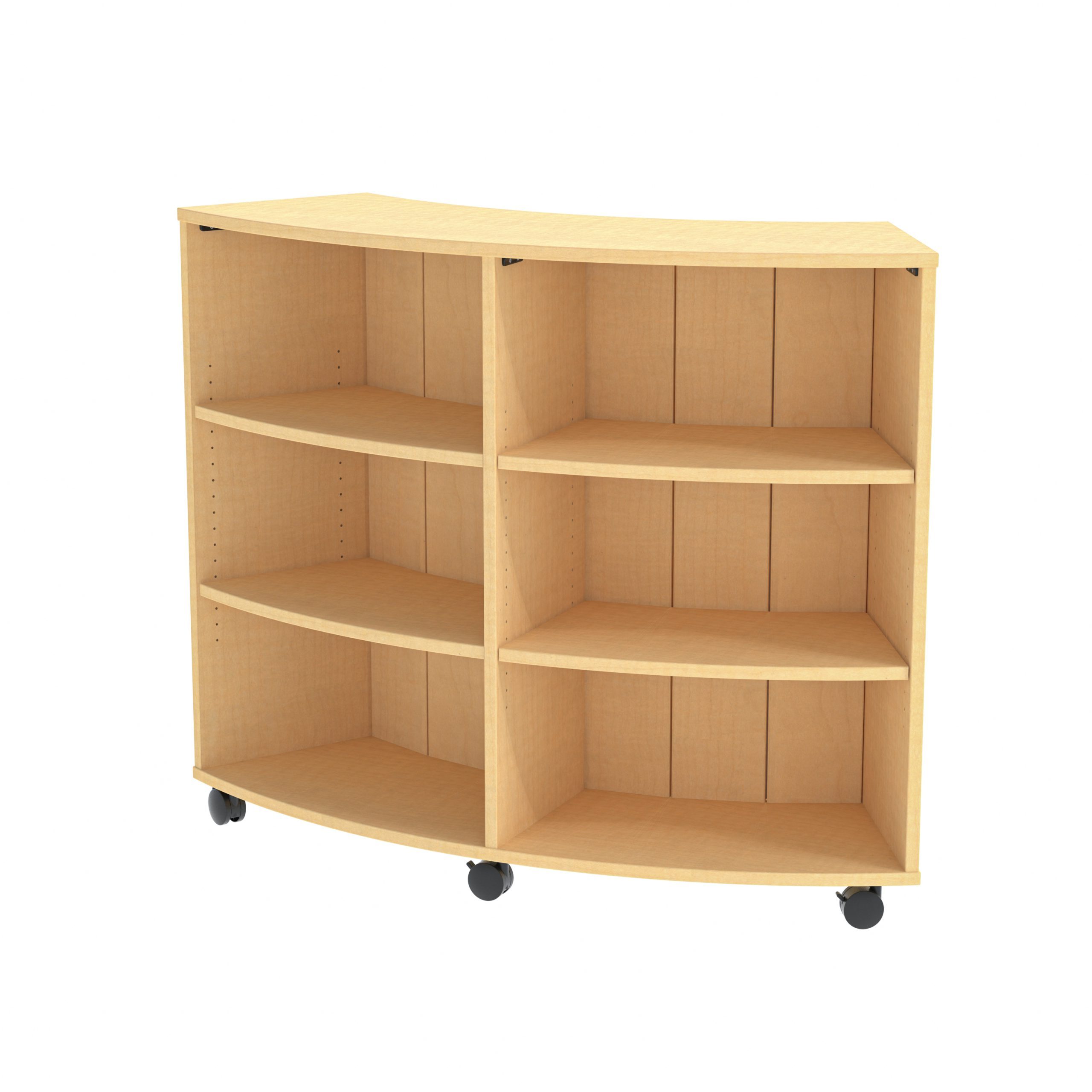 Curved Single-Sided Mobile Bookcases - Marco