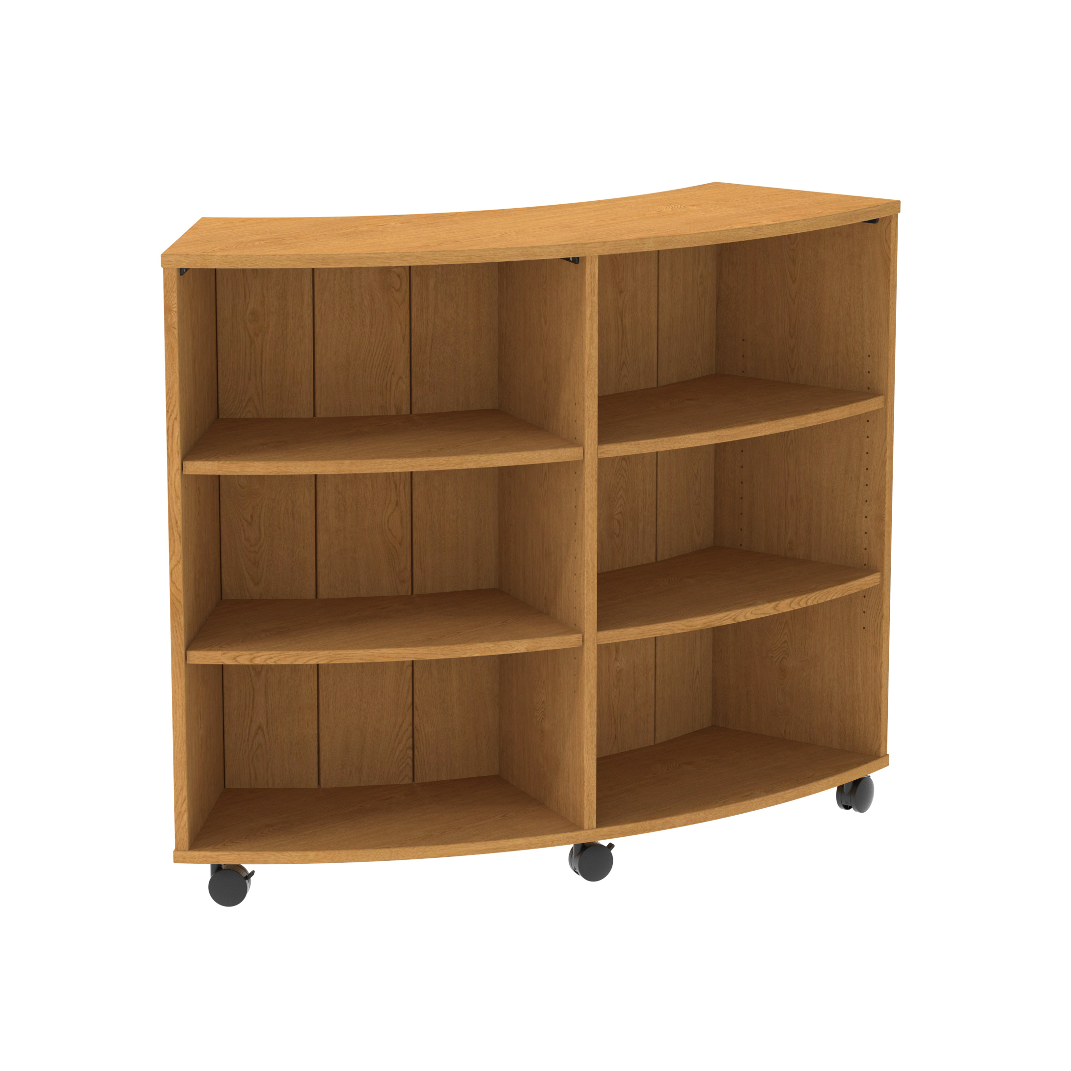 Curved Single-Sided Mobile Bookcases - Marco